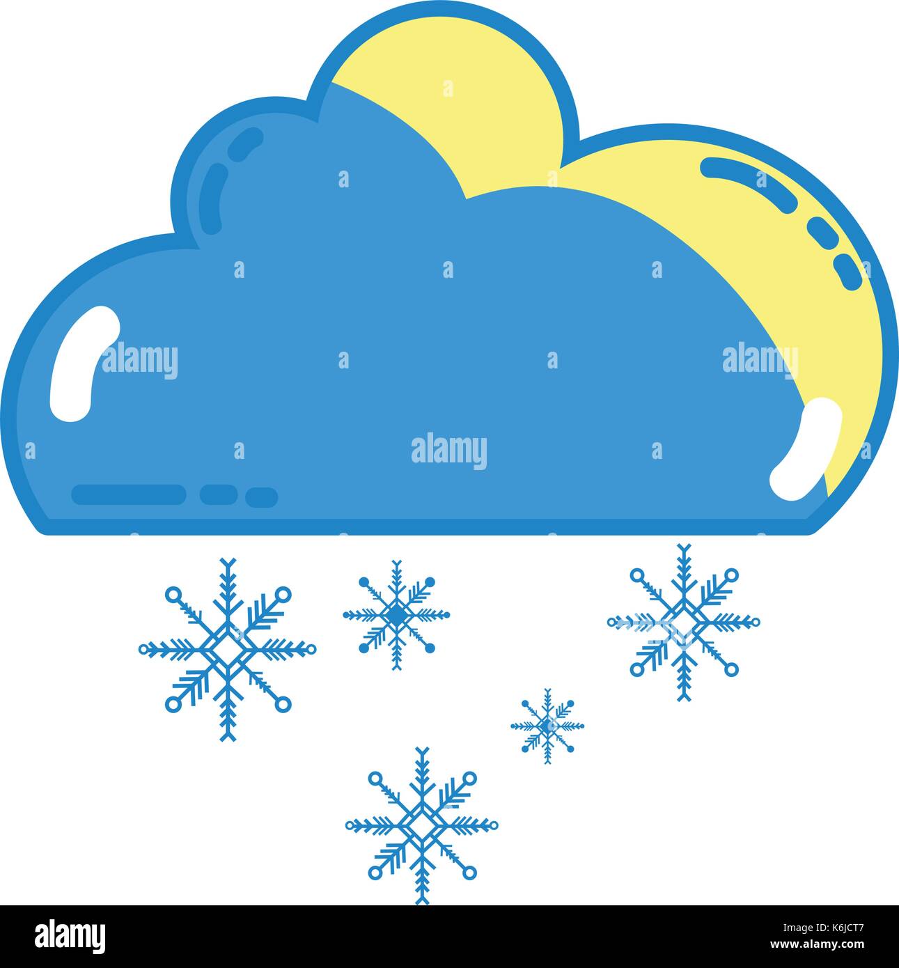 cute cloud with snow and cold weather Stock Vector Image & Art - Alamy
