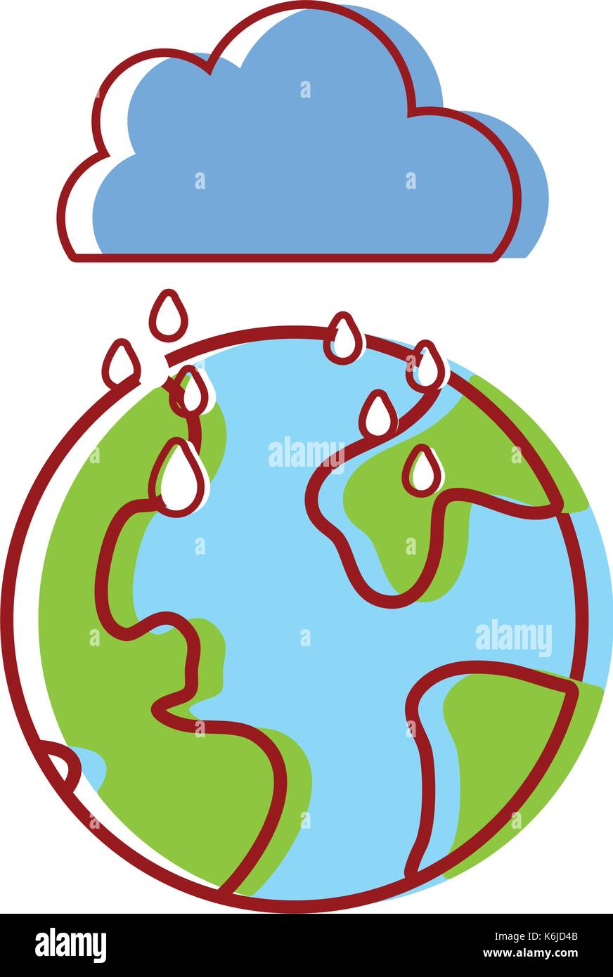 natural cloud raining in the earth planet Stock Vector Image & Art - Alamy