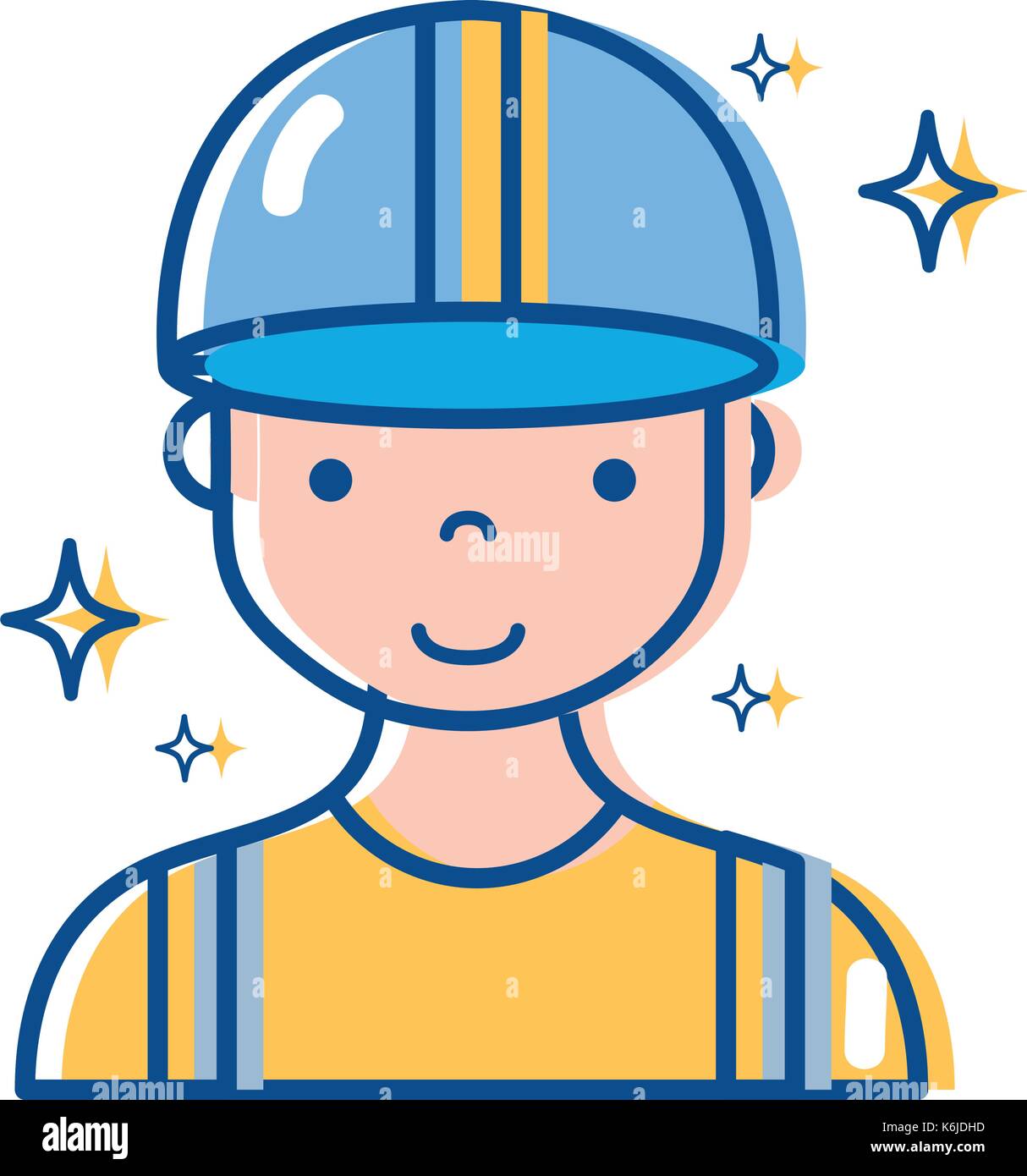 profesional man worker with cap and clothes Stock Vector Image & Art ...