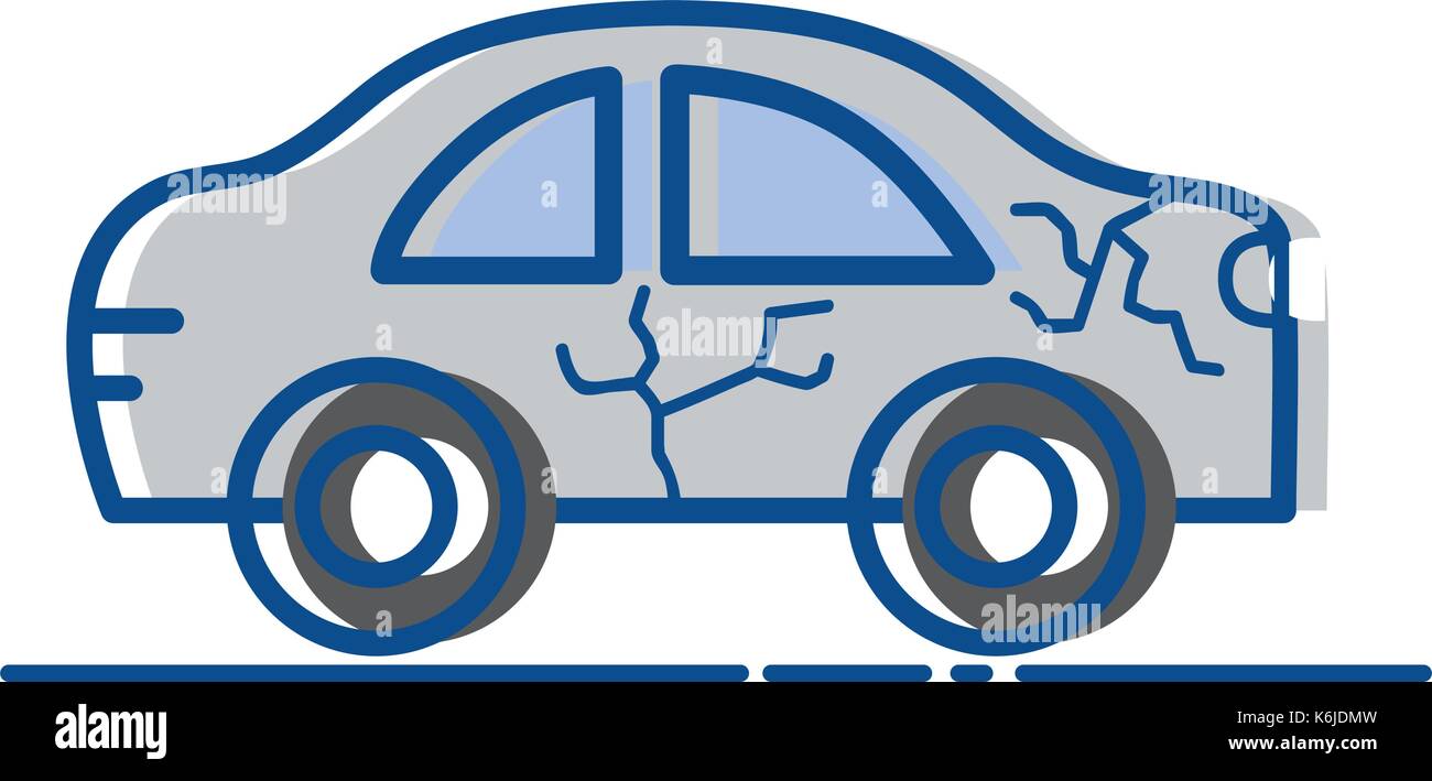 Motor car accident in Stock Vector Images - Alamy