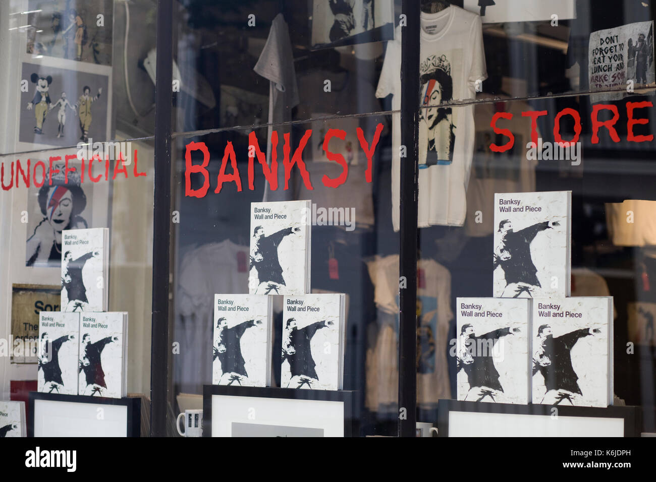 Unofficial Banksy store London Stock Photo - Alamy