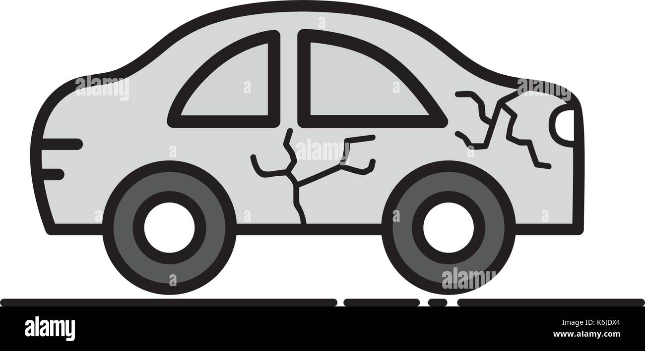 Motor car accident in Stock Vector Images - Alamy