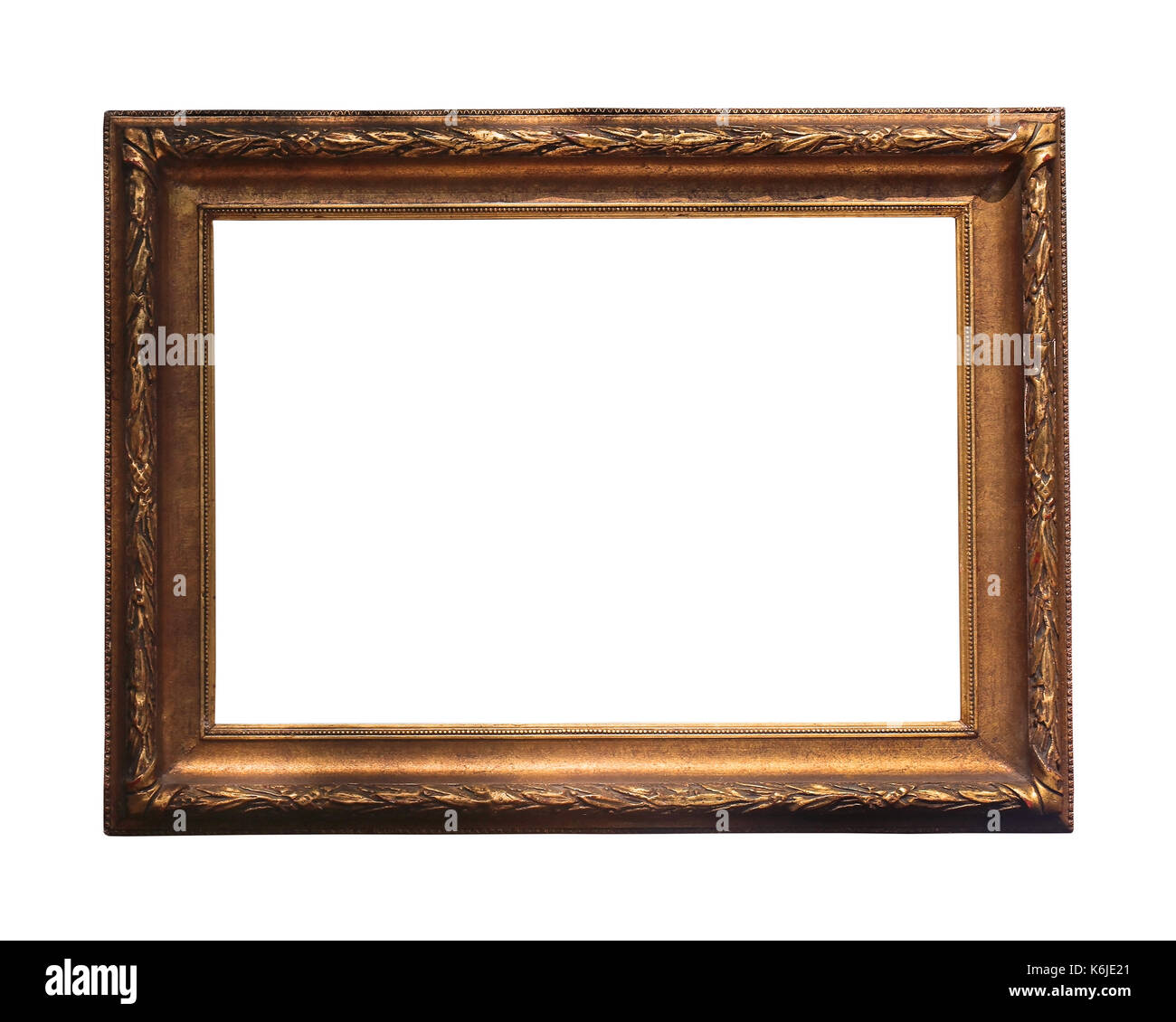 Decorative bronze wooden frame isolated with clipping path included ...