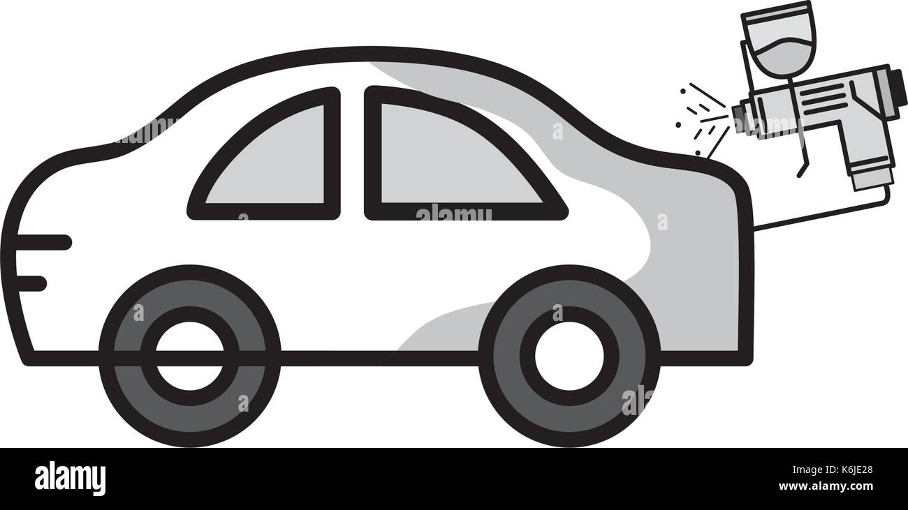 car with pistol oil injector element service Stock Vector Image & Art ...