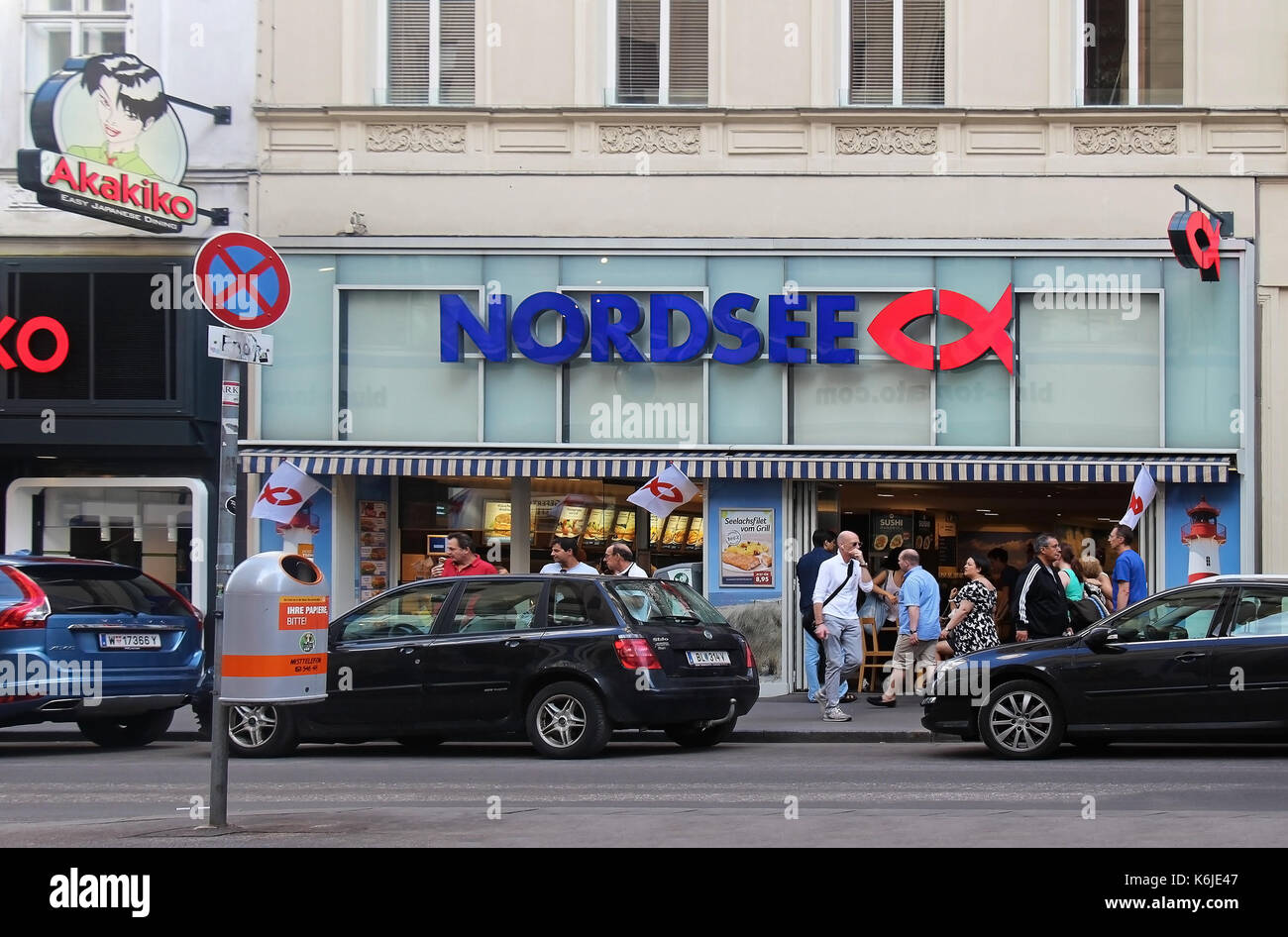 VIENNA, AUSTRIA - JULY 10, 2015; Nordsee is famous German fast-food ...