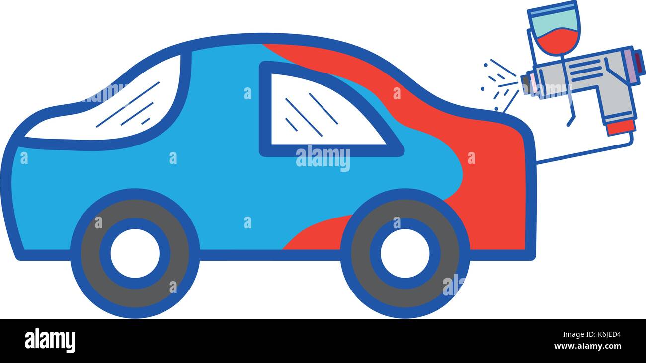 paint car gun to service repair Stock Vector Image & Art - Alamy