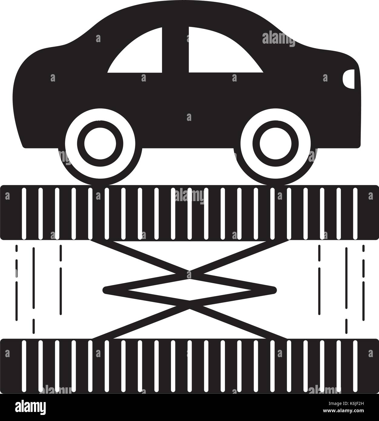 contour technology car service to mechanical repair Stock Vector Image ...