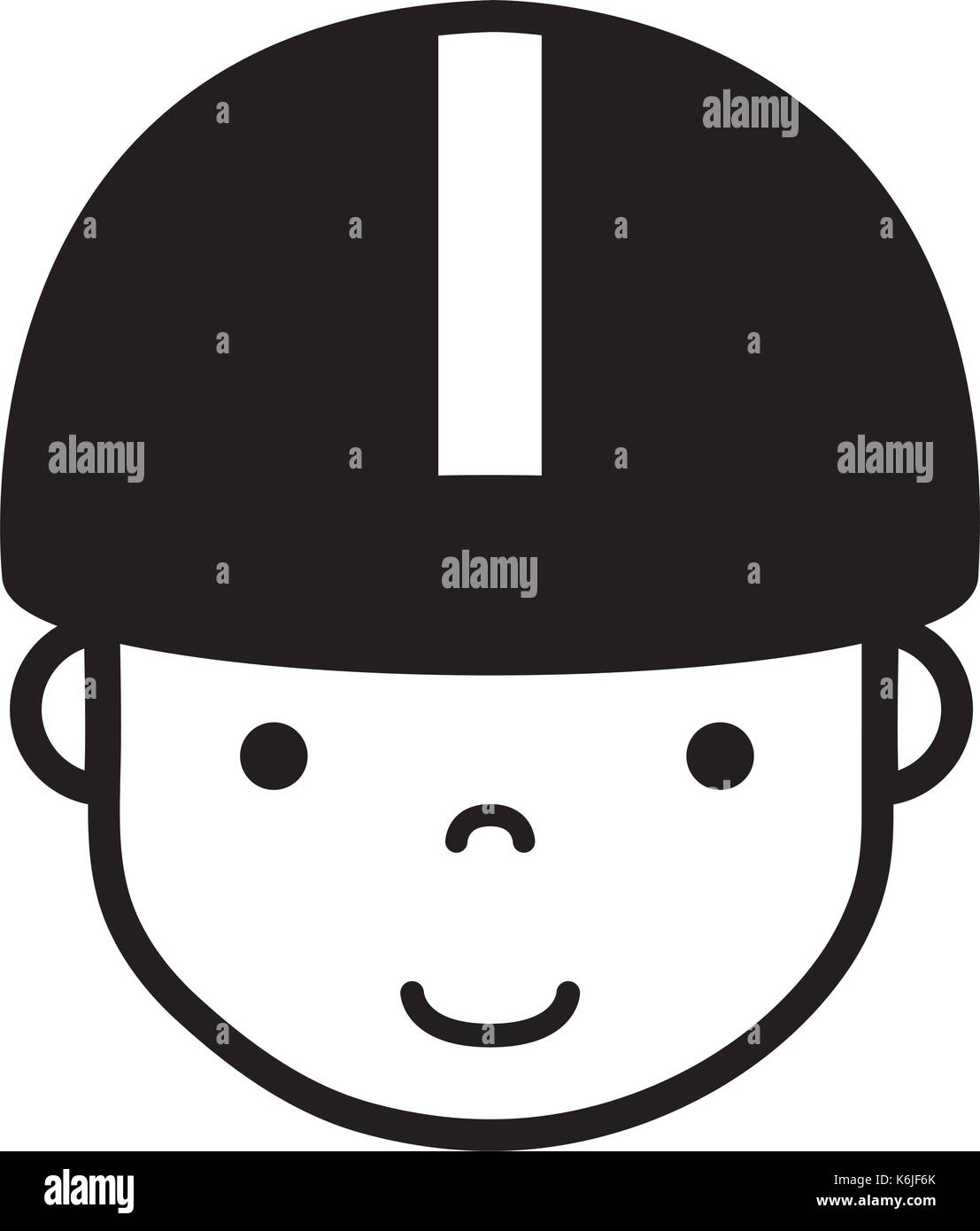 contour avatar man head with cap design Stock Vector Image & Art - Alamy