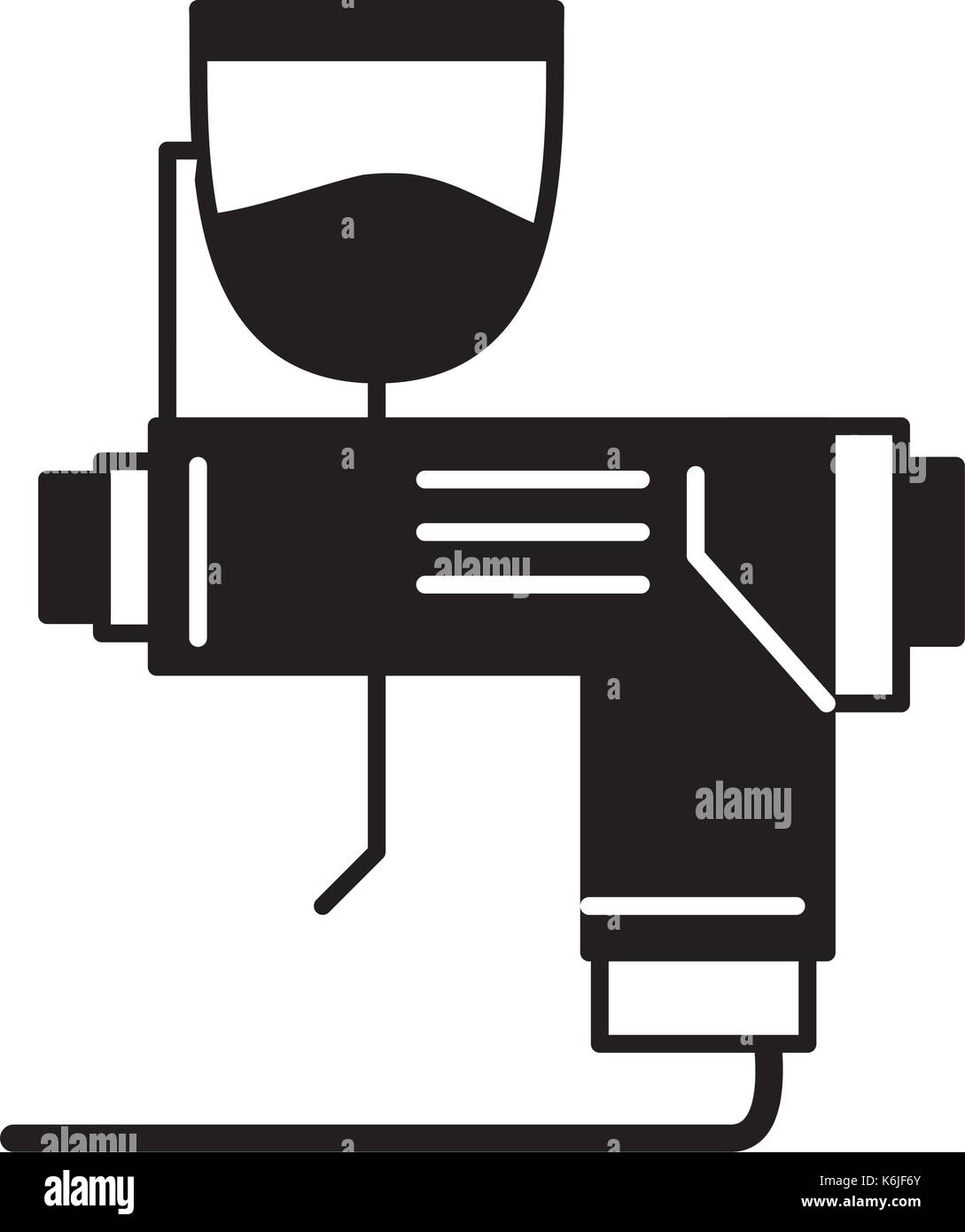 contour pistol oil injector element to car service Stock Vector Image ...