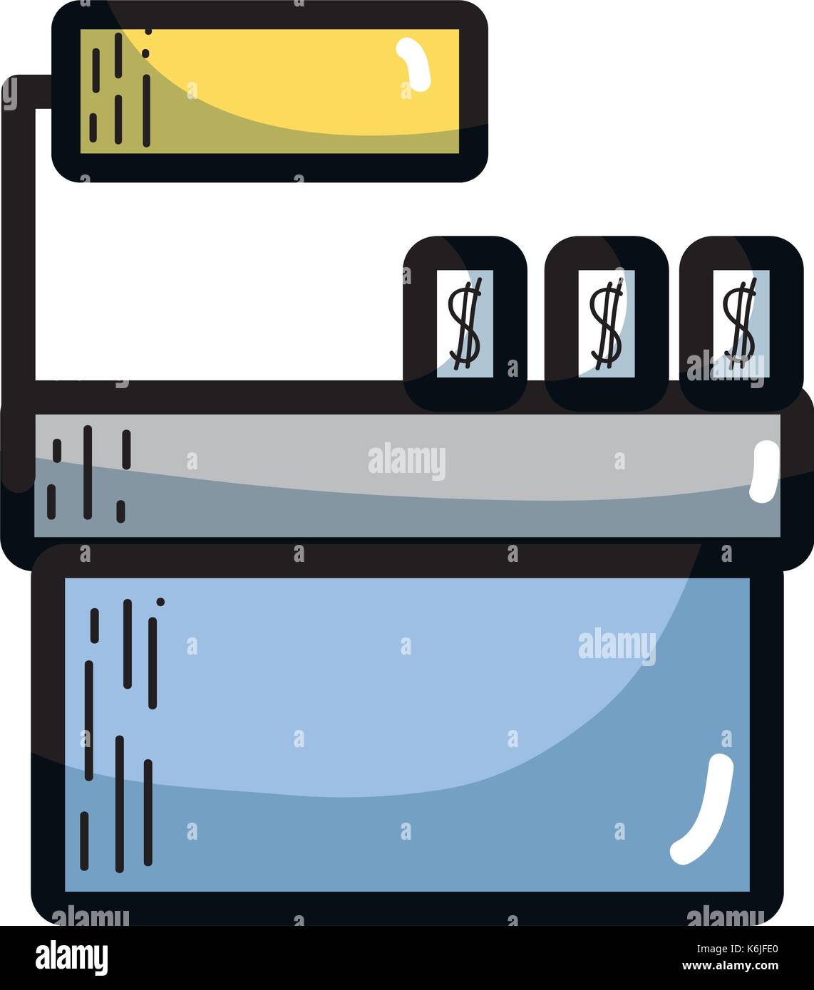 cash register technology to check products Stock Vector Image & Art - Alamy