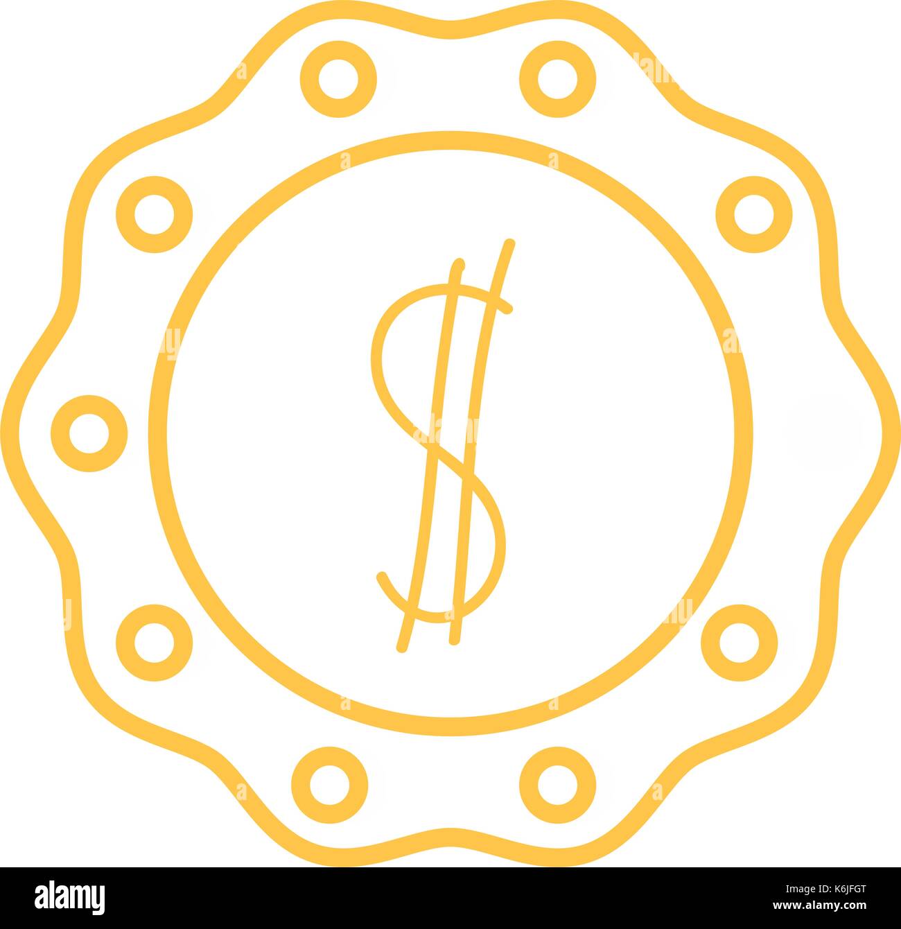 silhouette metal emblem money sign design Stock Vector Image & Art - Alamy