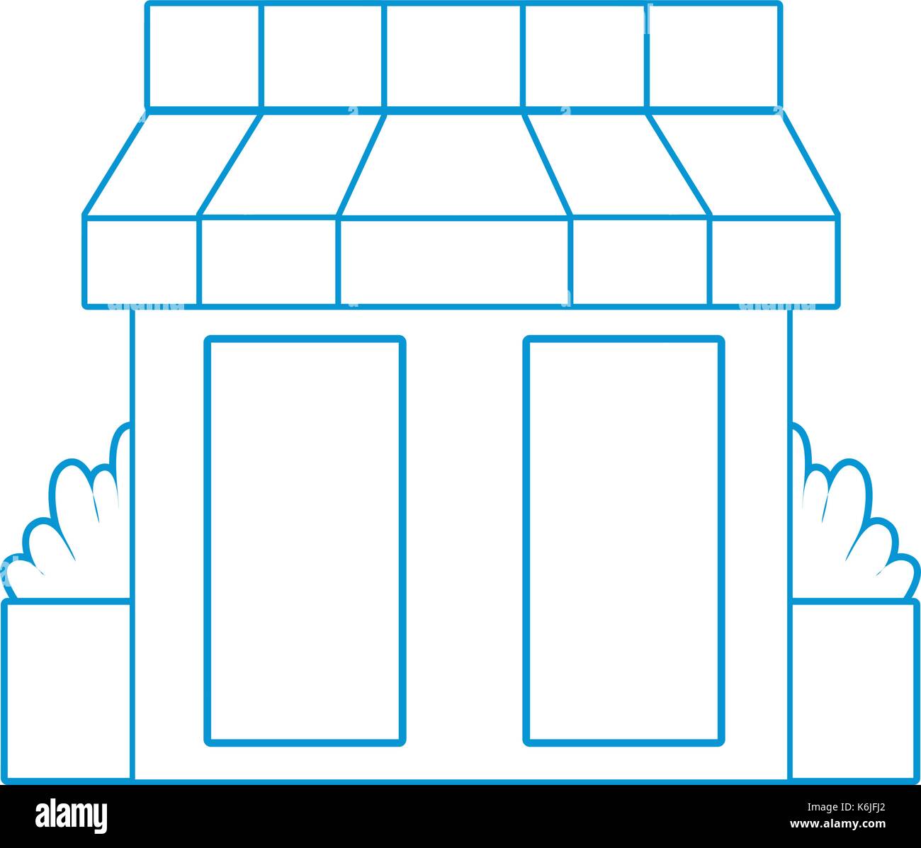 silhouette supermarket store to shopping fresh products Stock Vector ...