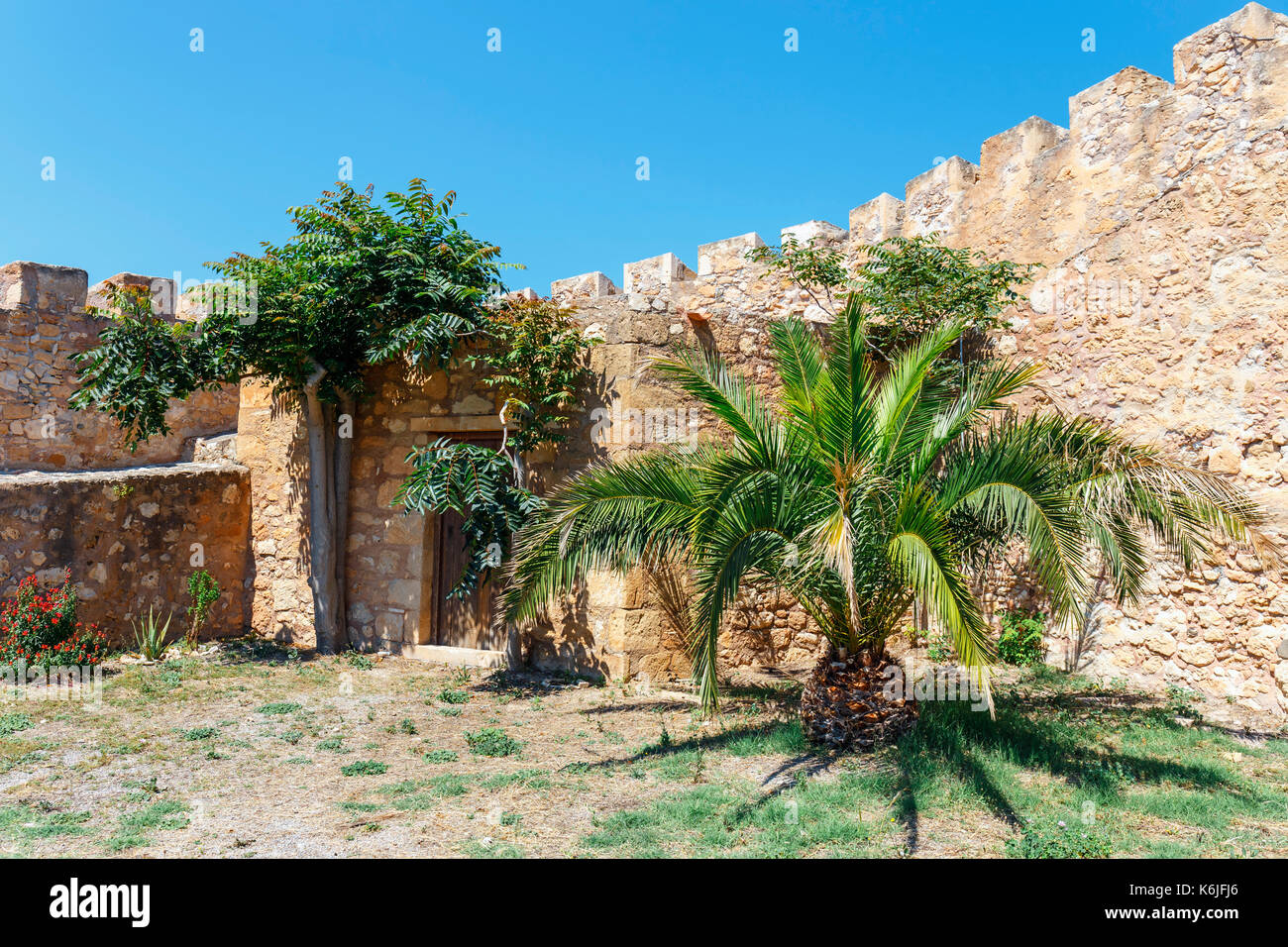 View of the historic venetian fort of Kazarma. Sitia, Crete Stock Photo ...