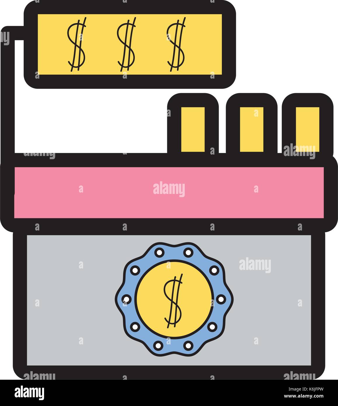 cash register technology to check products Stock Vector Image & Art - Alamy