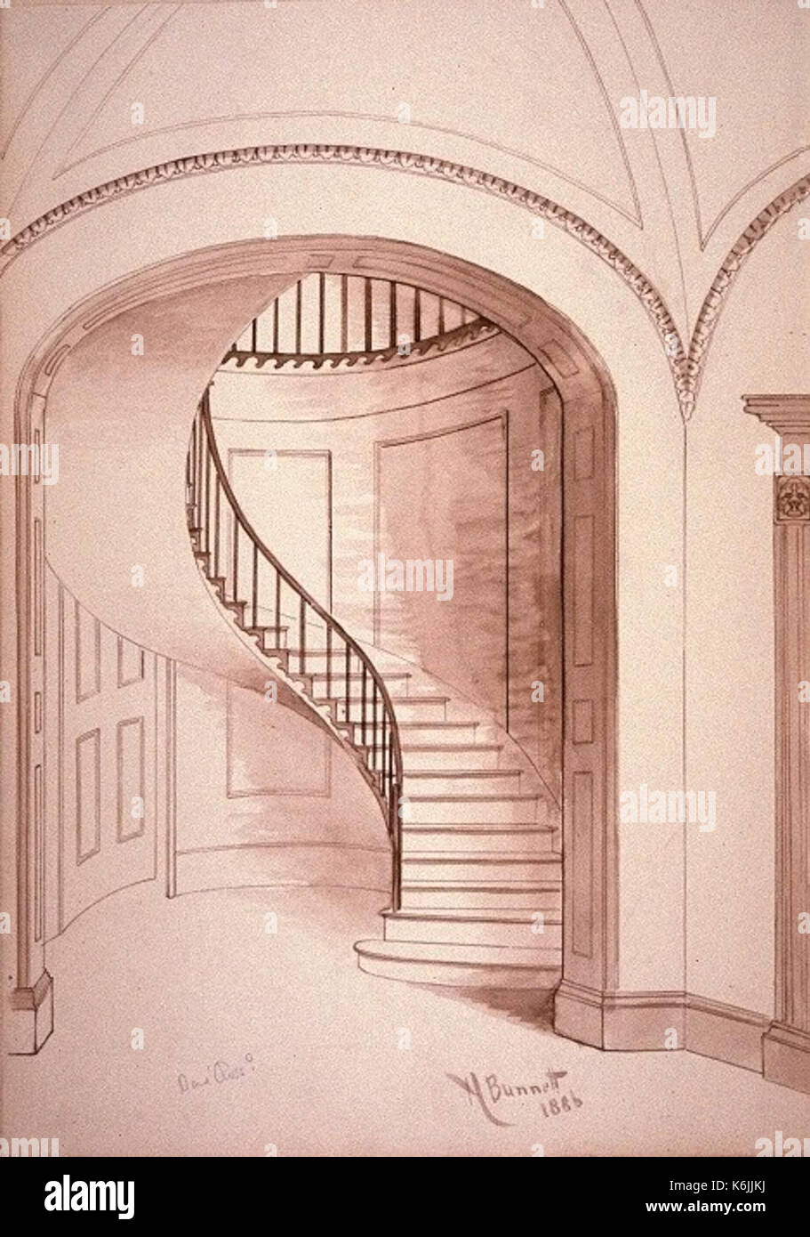 David Ross House, the Staircase Stock Photo - Alamy