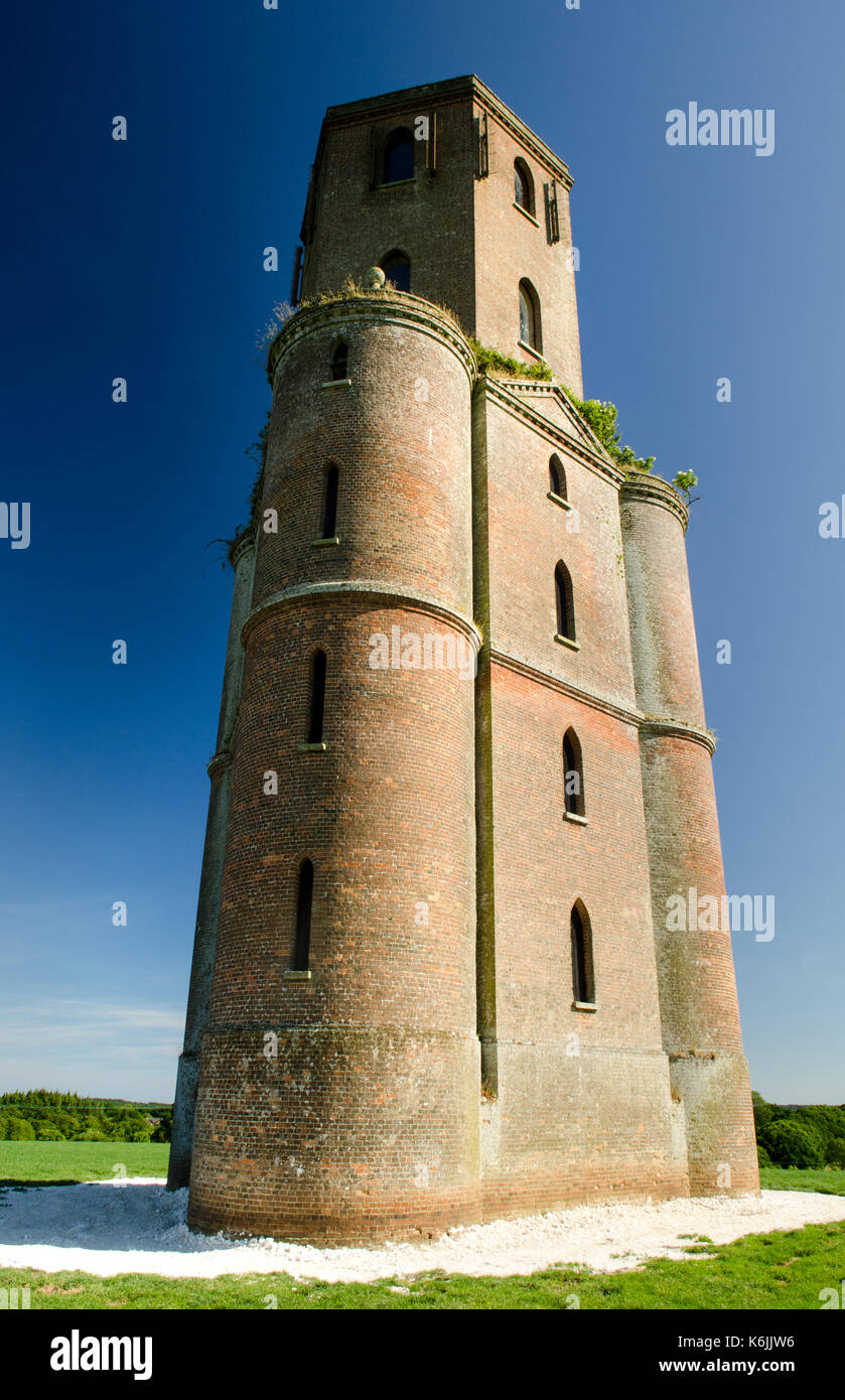 The Horton Tower, a folly in England's Dorset Downs hills Stock Photo ...
