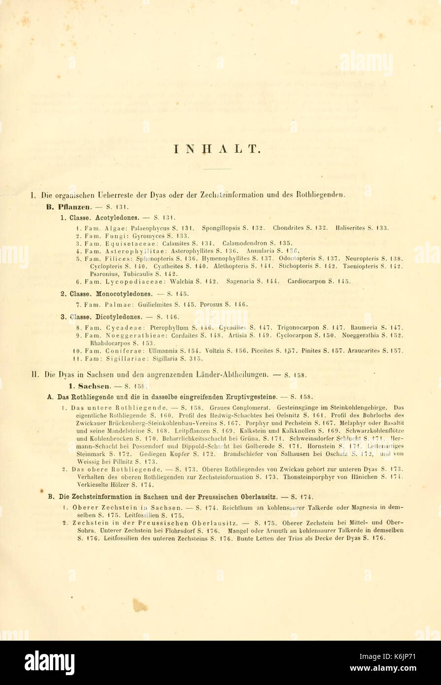 Dyas oder die Zechsteinformation und das Rothliegende (Page V, Contents ...