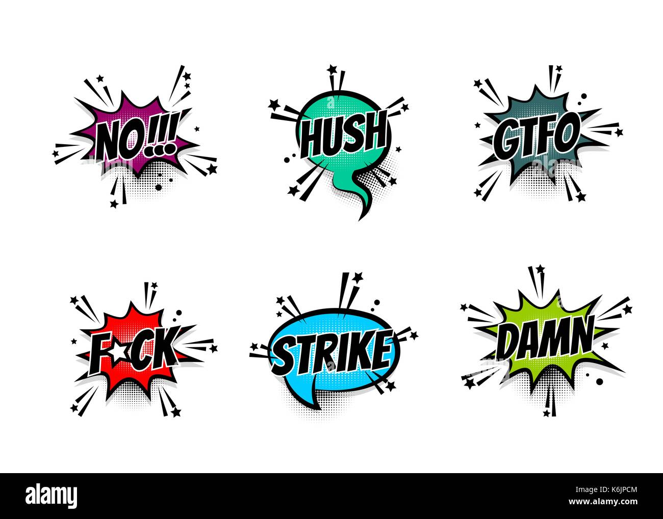 Comic text speech bubble pop art set Stock Vector Image & Art - Alamy