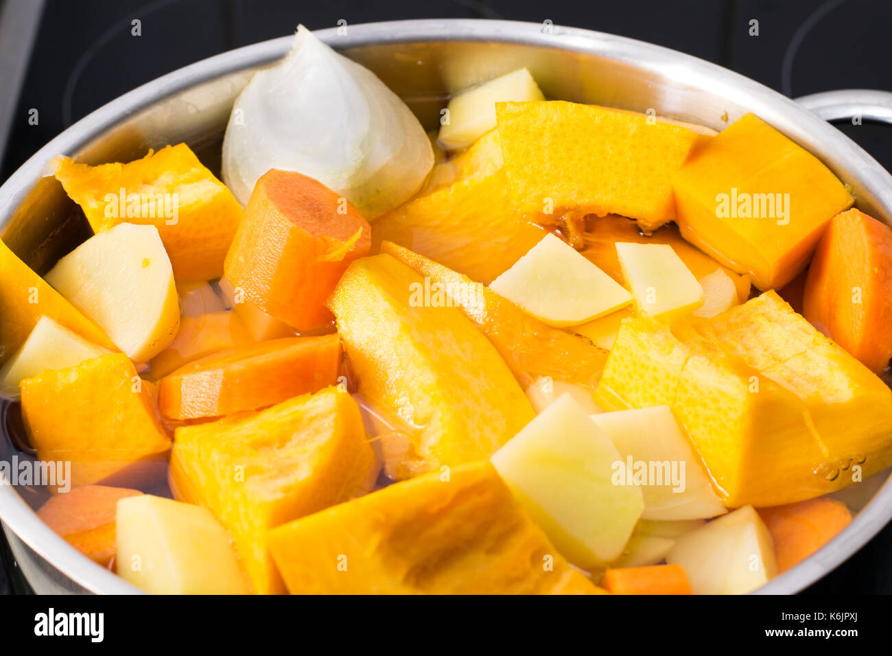 preparing soup of vegetables Stock Photo - Alamy