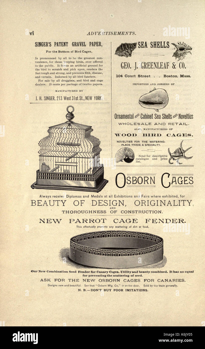 A study or collection of information on canaries and other cage birds ...