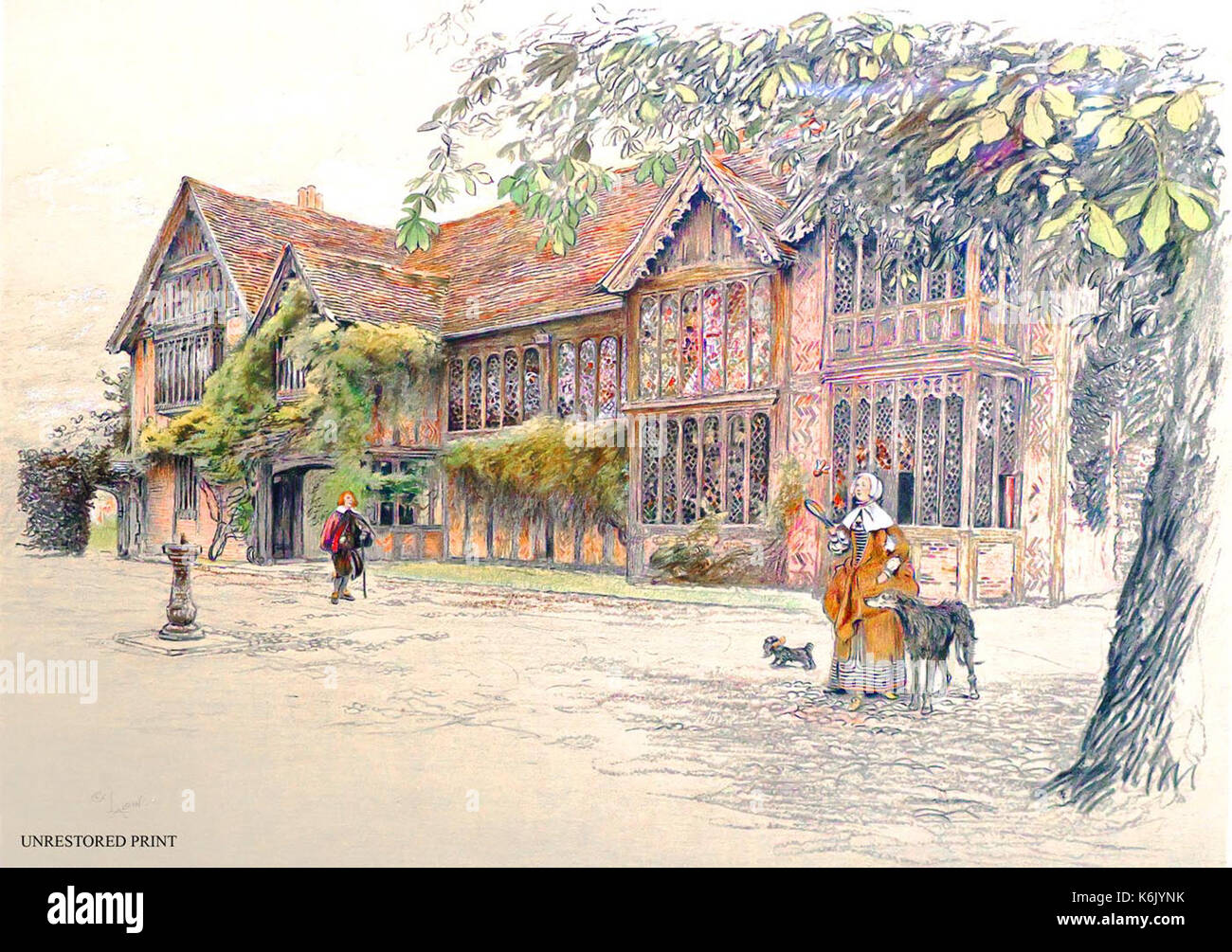 Cecil Aldin Old Manor Houses Ockwells Manor Berkshire Stock Photo - Alamy