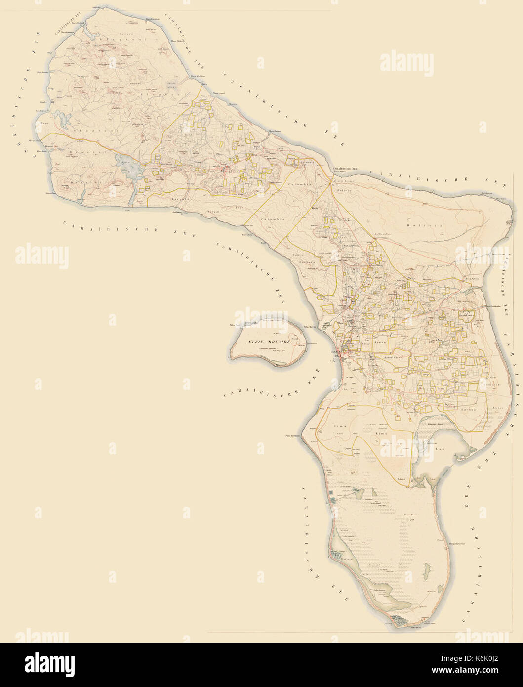 Bonaire map hi-res stock photography and images - Alamy