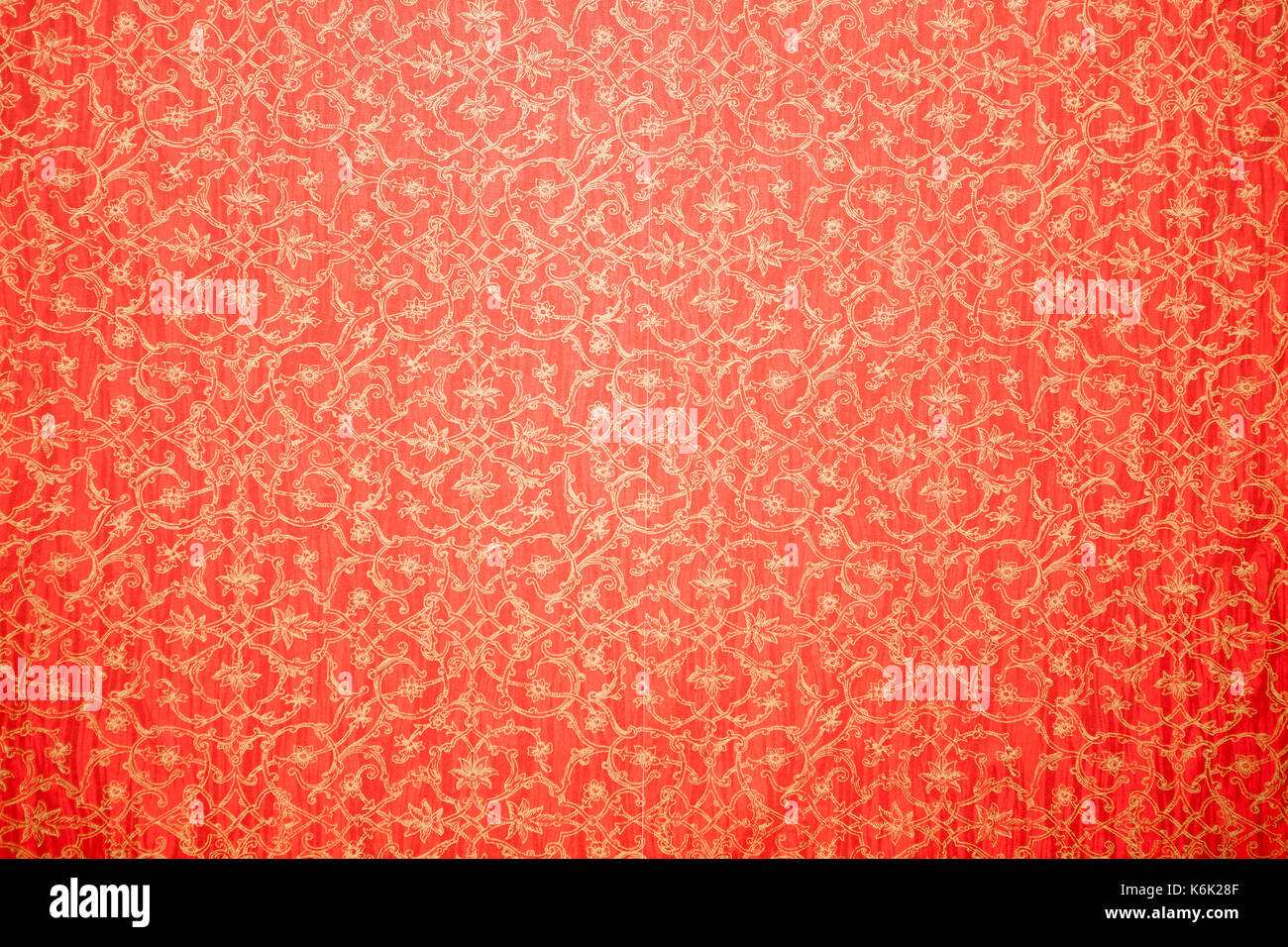 Red vintage pattern with gold ornaments Stock Photo - Alamy