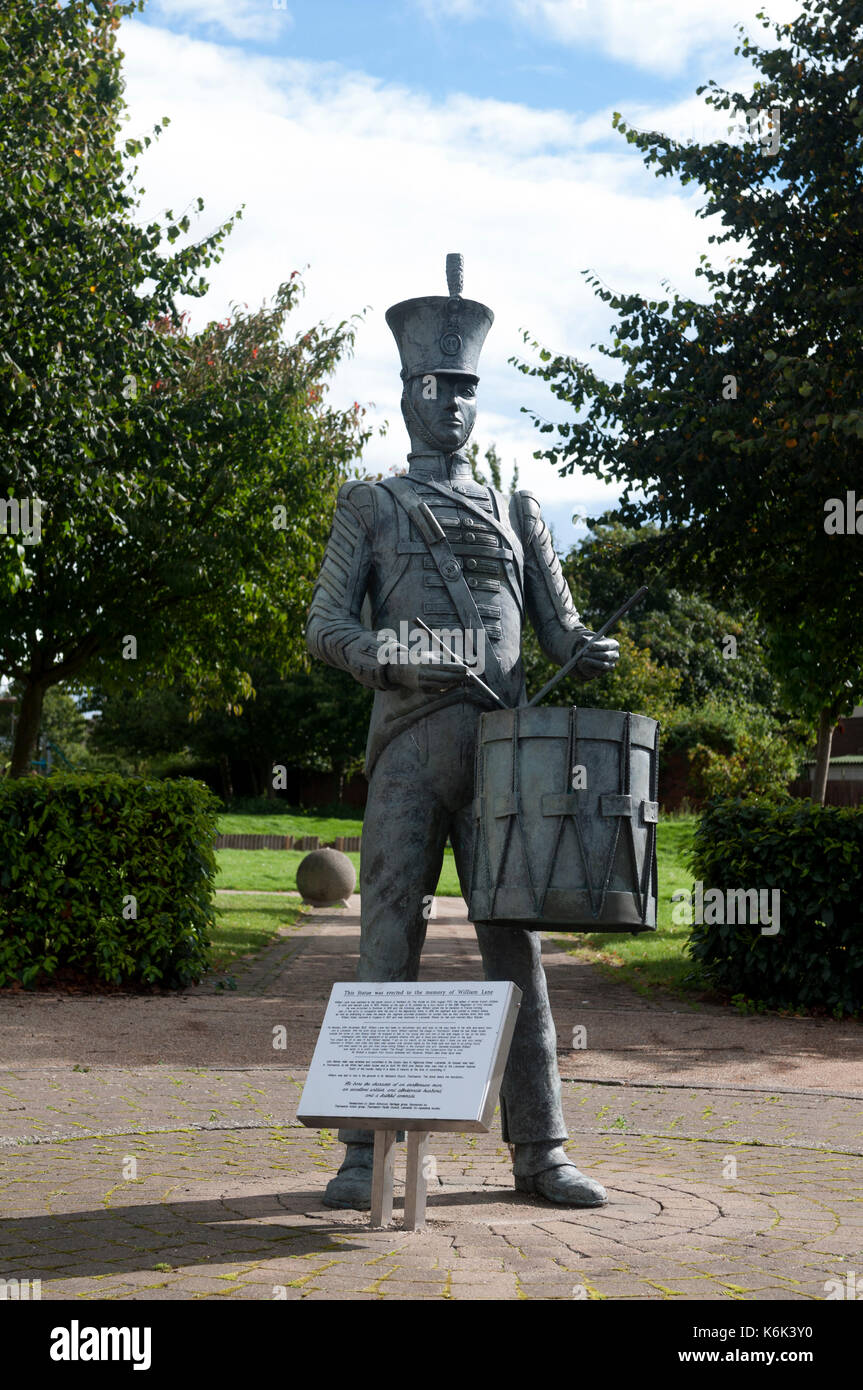 Drummer boy statue (William Lane), Thurmaston, Leicestershire, England ...