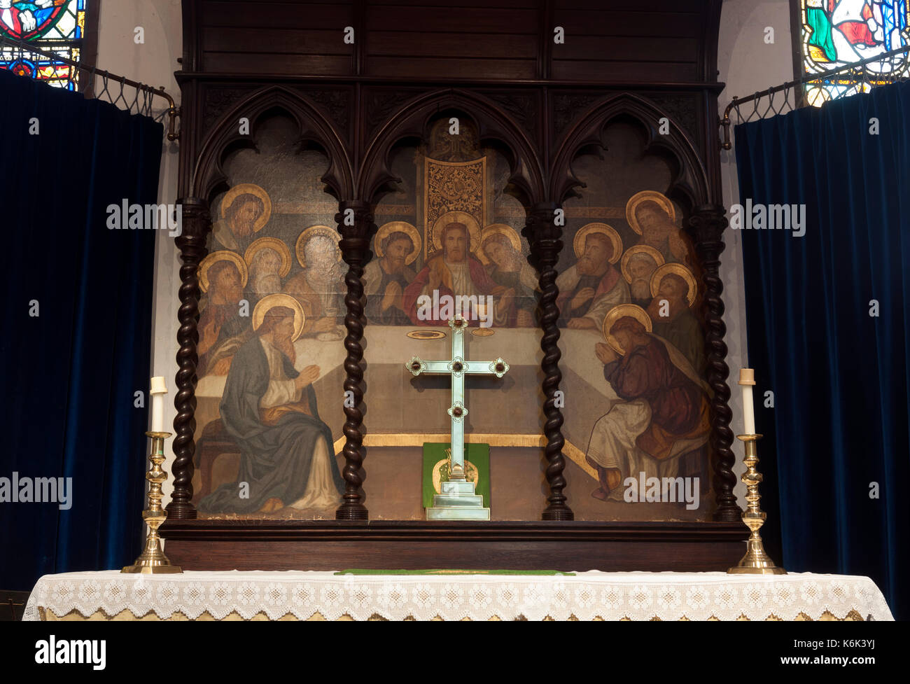 Last Supper reredos in St. Peter`s Church, Mountsorrel, Leicestershire ...