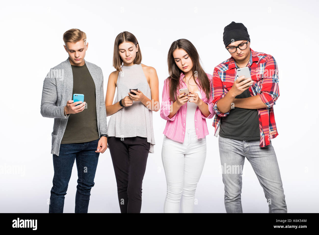 Group of Diverse People Using Digital Devices Stock Photo - Alamy