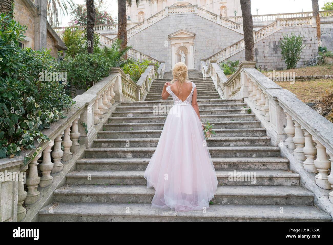 Female dress stairs hi-res stock photography and images - Alamy