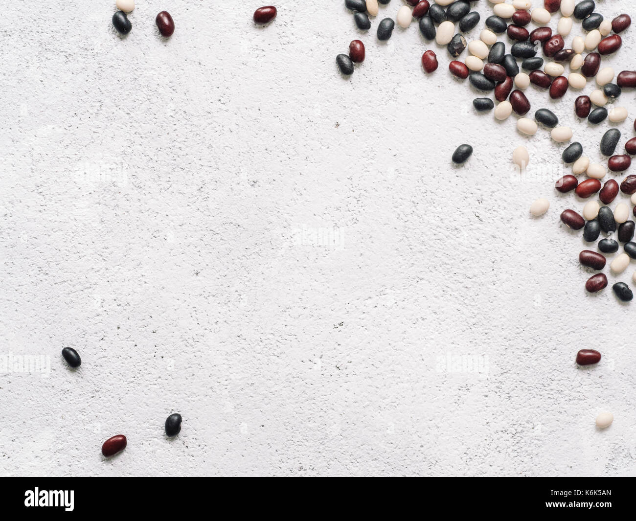 Top view of raw mixed beans with copyspace Stock Photo - Alamy