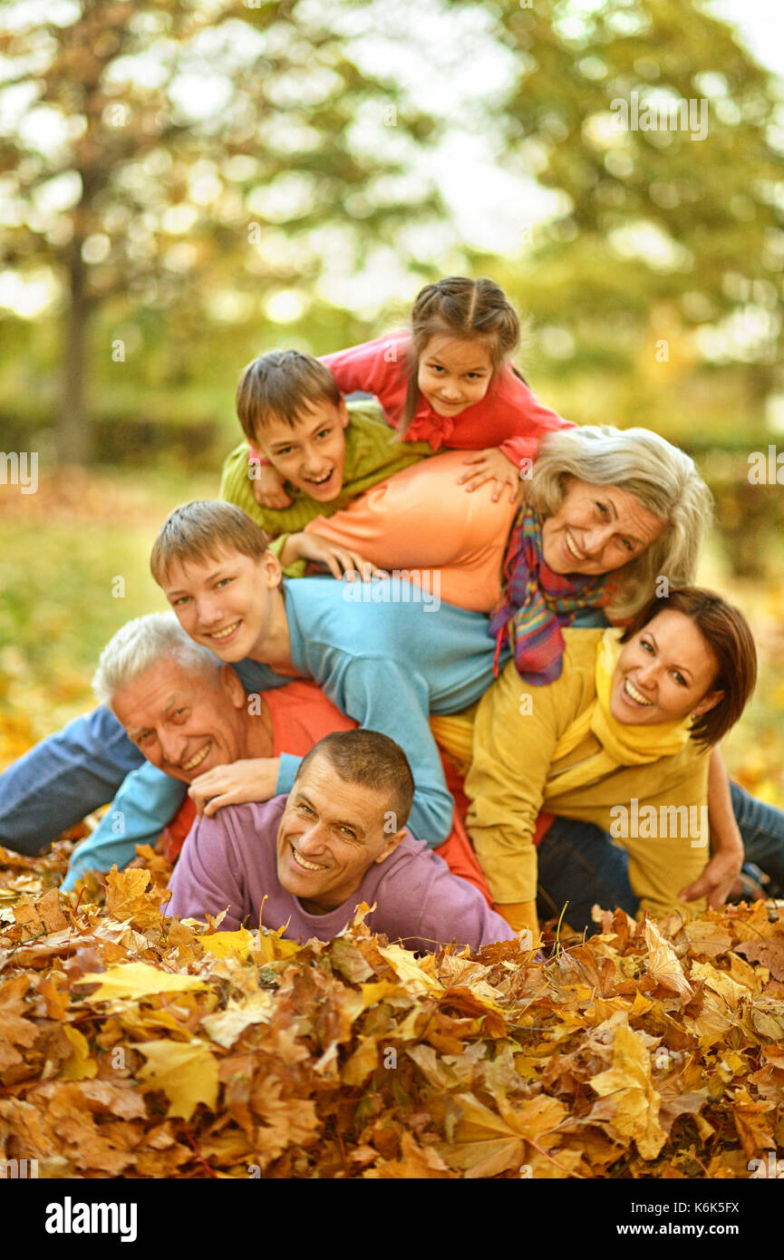 Big family having fun Stock Photo - Alamy