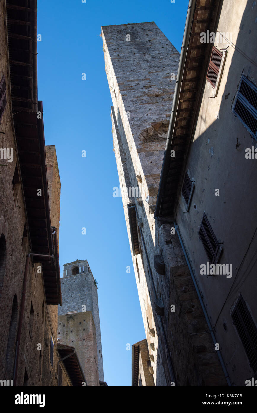 Stone towers that make San Gimignano famous, Tuscany Italy Europe EU ...