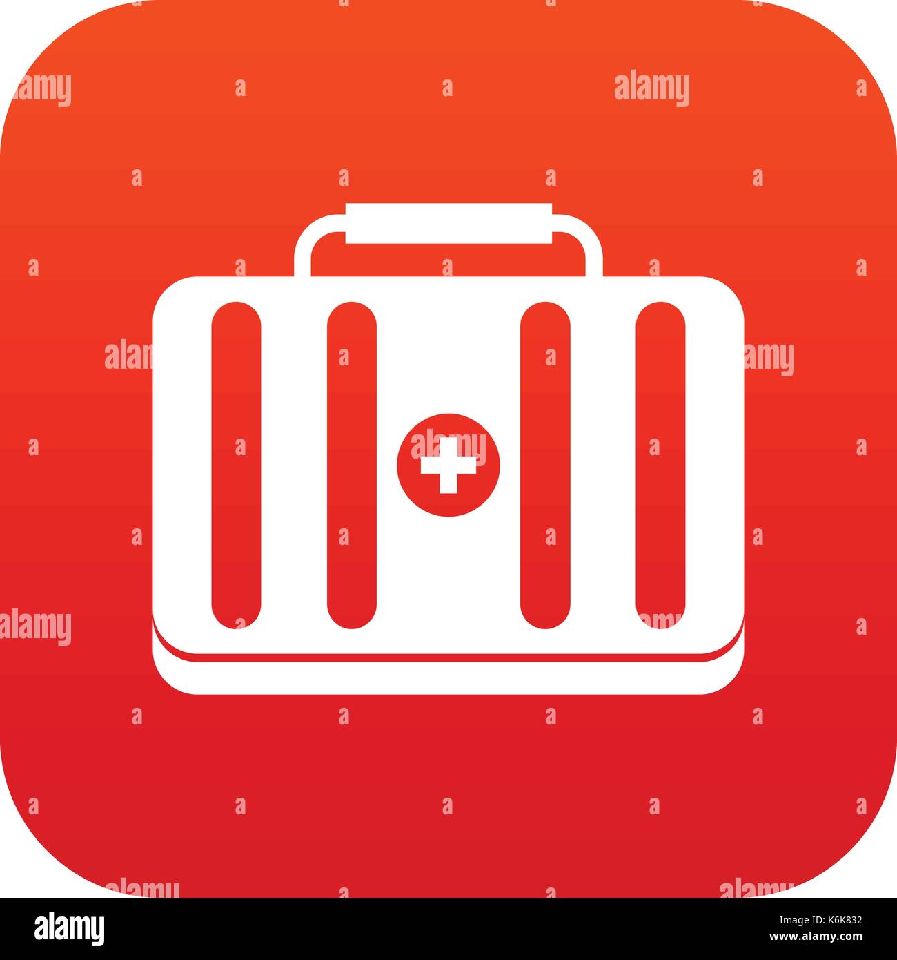 First aid kit icon digital red Stock Vector Image & Art - Alamy