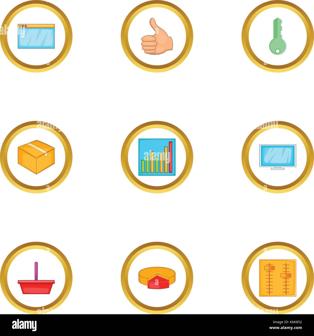 Browser settings icons set, cartoon style Stock Vector Image & Art - Alamy