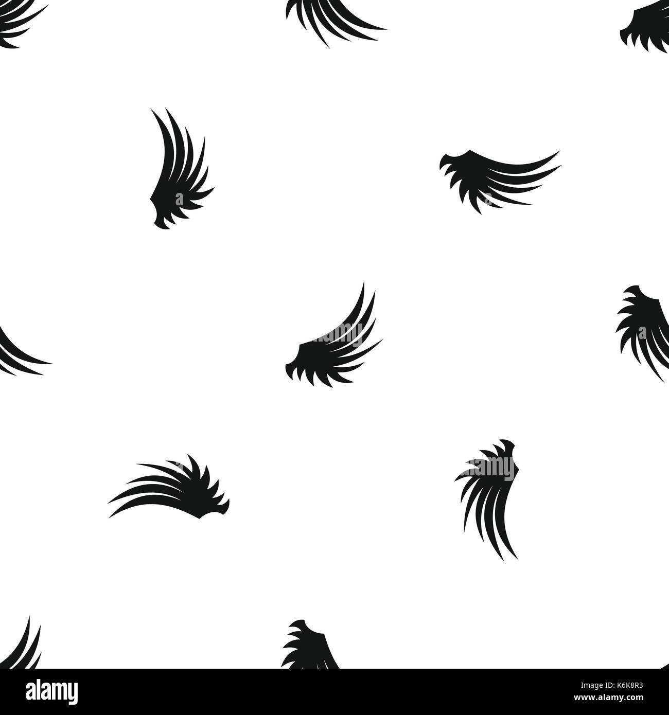 Wing pattern seamless black Stock Vector Image & Art - Alamy
