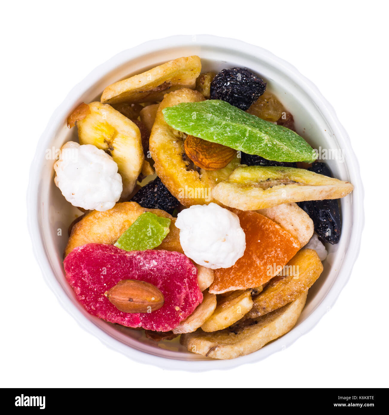 Tasty mixture of candied fruits, nuts, raisins. Studio Photo Stock ...