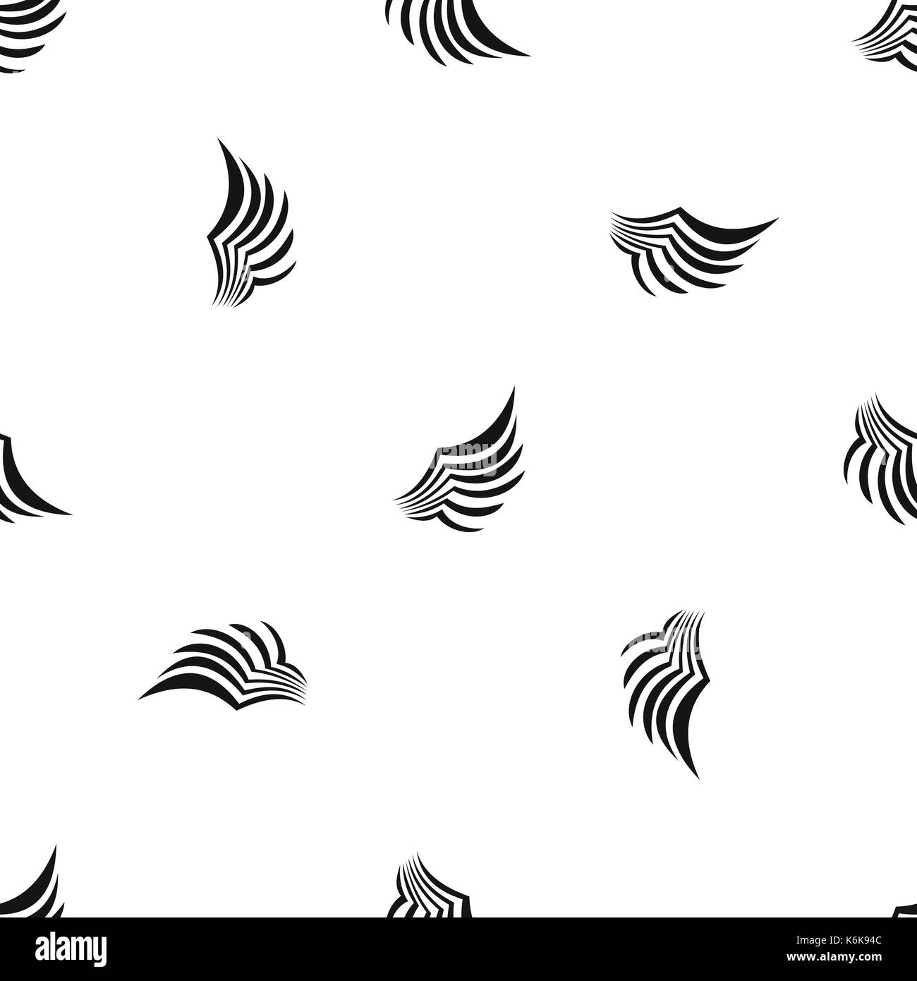 Wing pattern seamless black Stock Vector Image & Art - Alamy