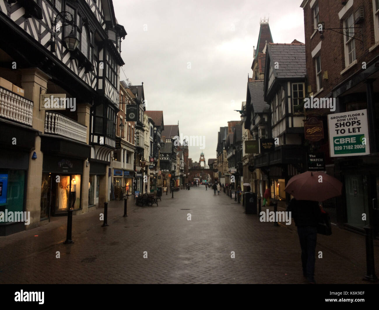 CHESTER, UNITED KINGDOM - APRIL 14, 2017: View of buildings in Chester ...