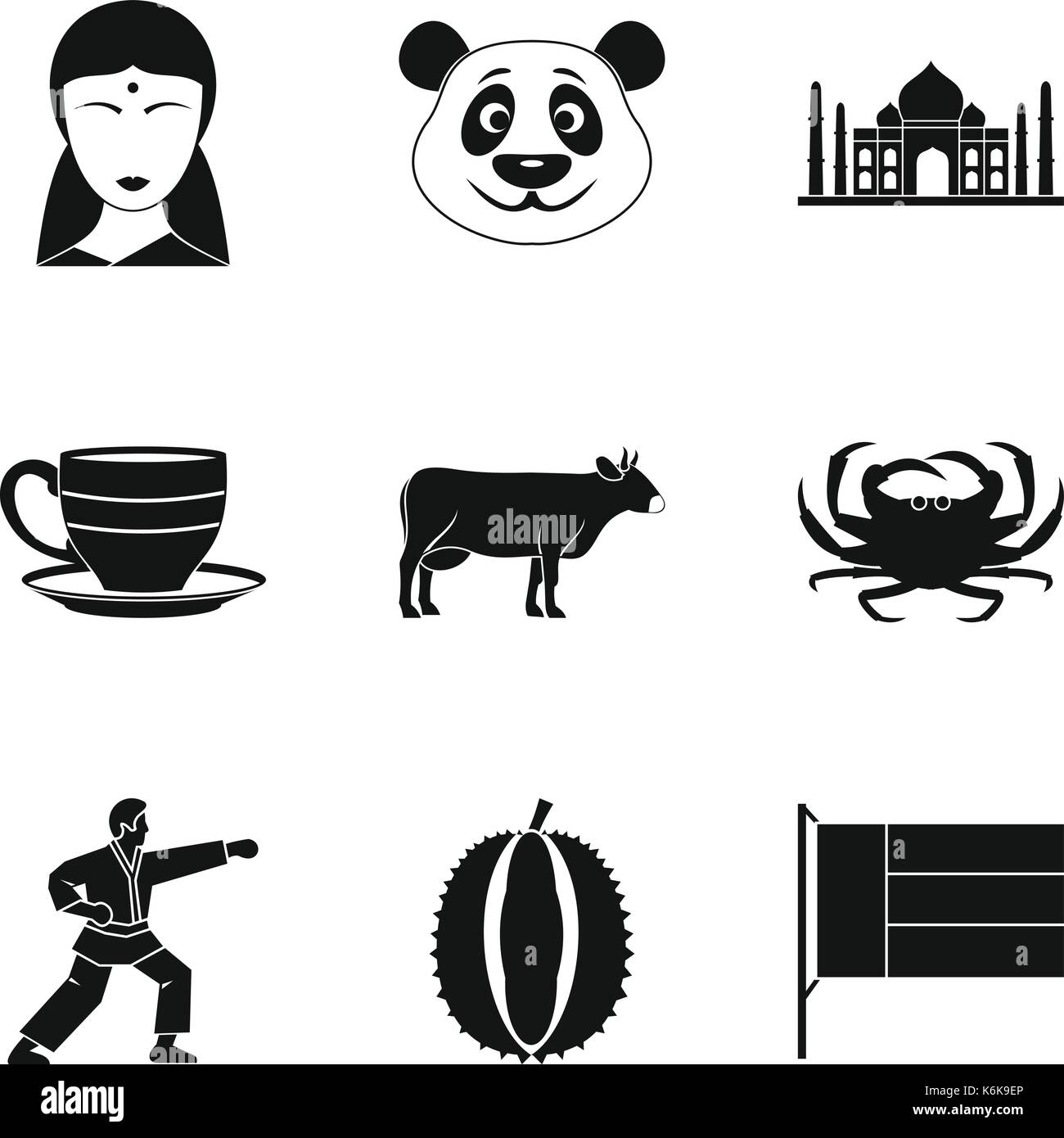 Everyday life icons set, simple style Stock Vector Image & Art - Alamy