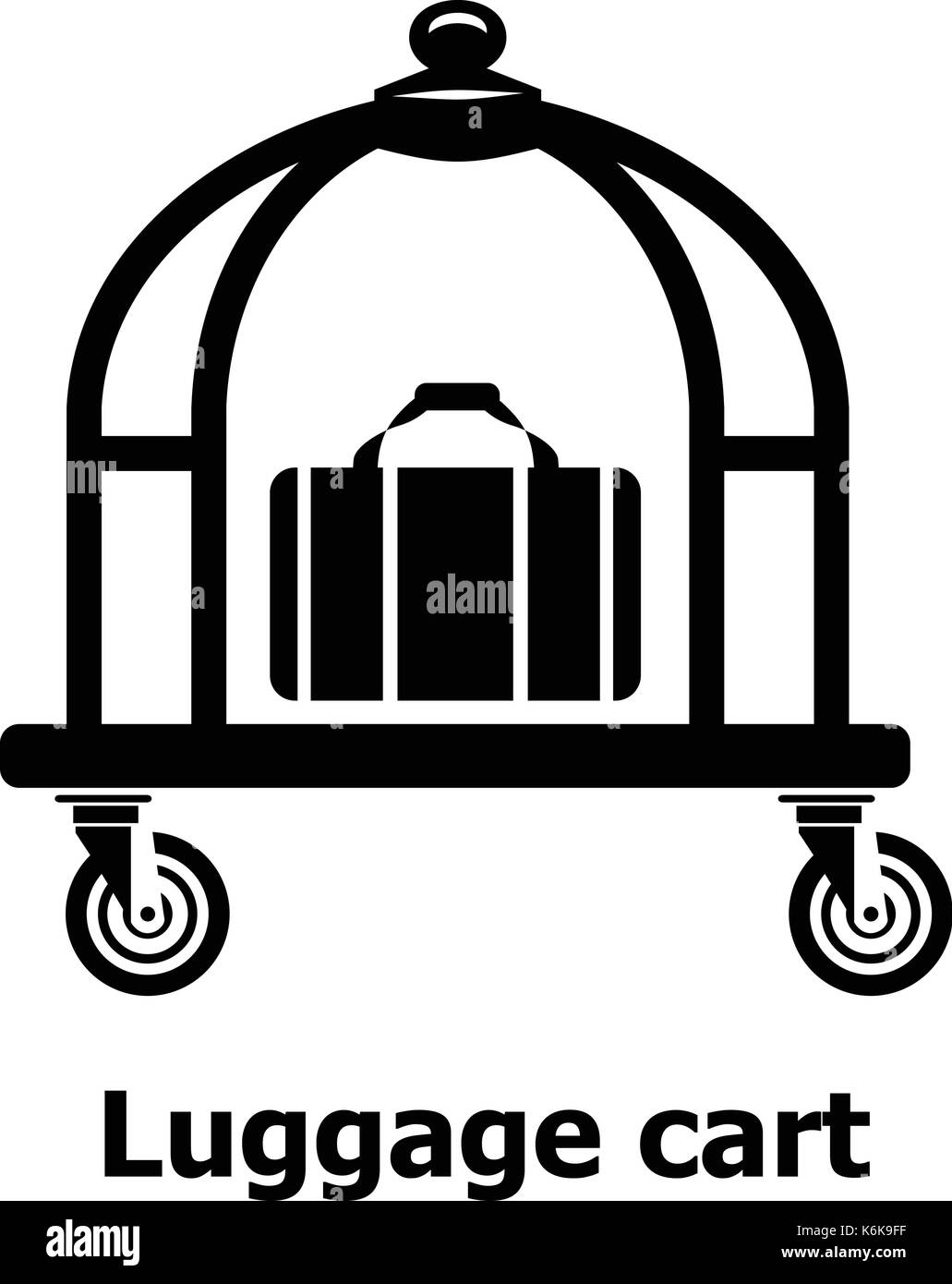 Luggage cart icon, simple black style Stock Vector Image & Art - Alamy