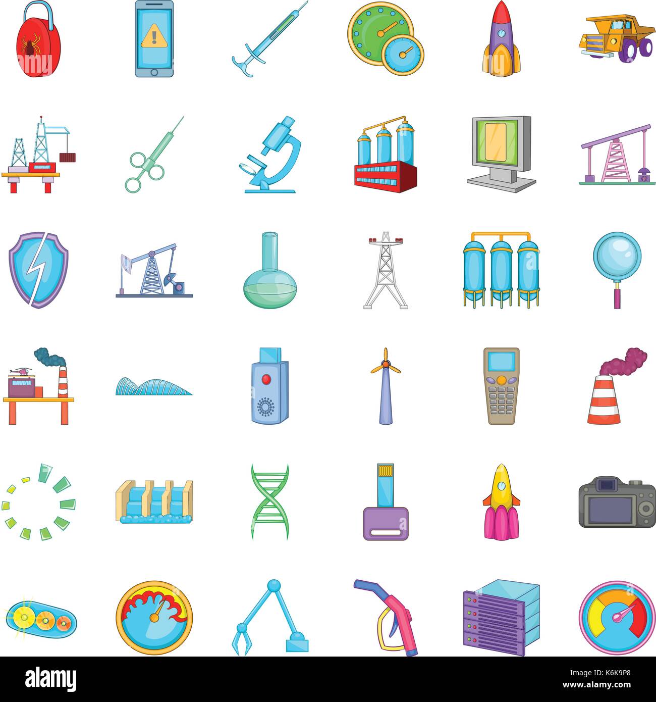 Indicator icons set, cartoon style Stock Vector Image & Art - Alamy