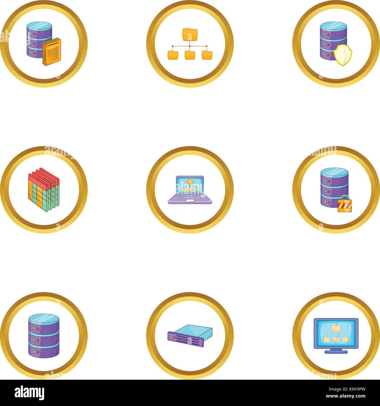 Data transfer icons set, cartoon style Stock Vector Image & Art - Alamy