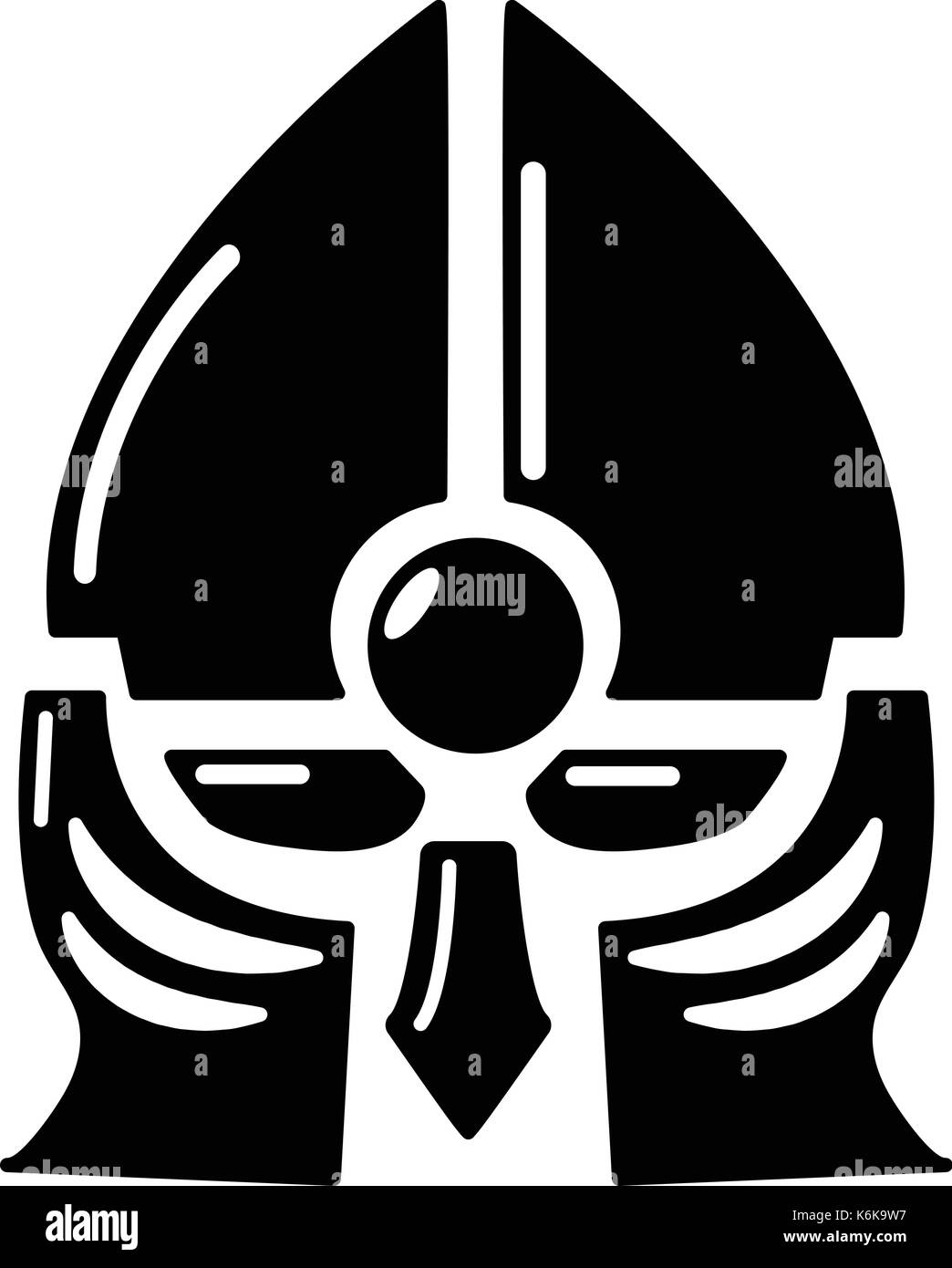 Historical knight helmet icon, simple style Stock Vector Image & Art ...