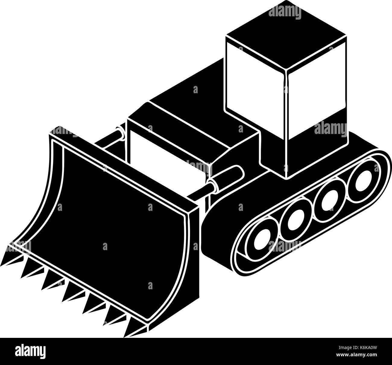 Bulldozer icon, simple style Stock Vector Image & Art - Alamy