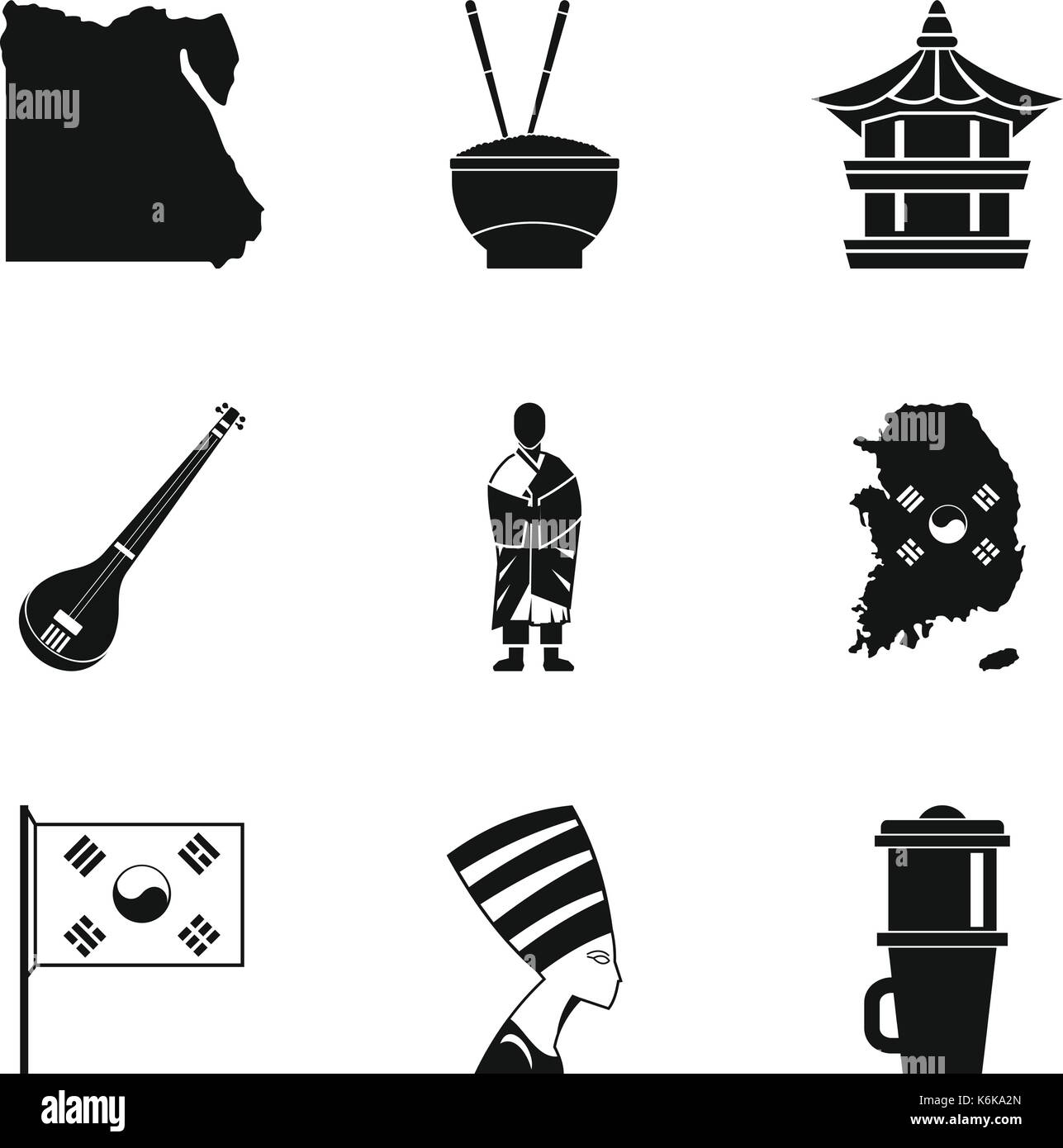 Temple icons set, simple style Stock Vector Image & Art - Alamy