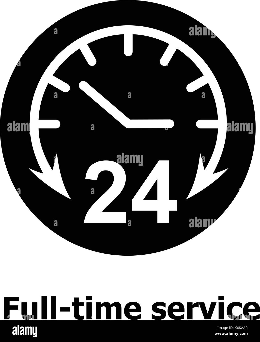 Full time service icon, simple black style Stock Vector Image & Art - Alamy