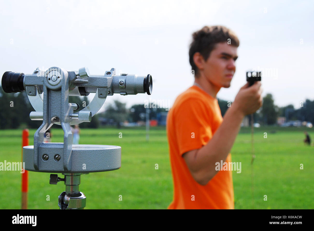 Instrument used for land surveying Stock Photo - Alamy