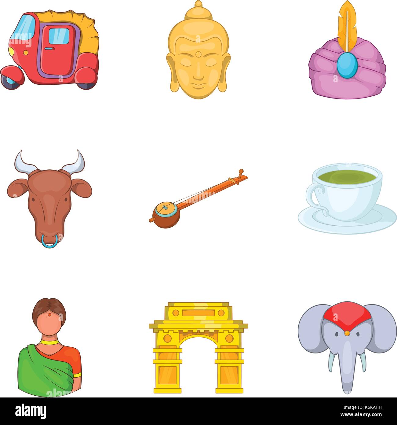 Indian castes icons set, cartoon style Stock Vector Image & Art - Alamy
